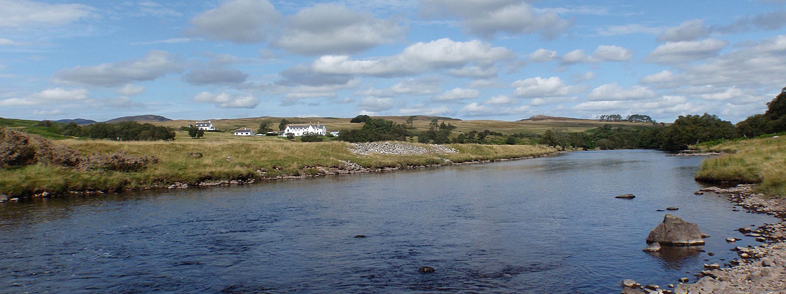 Salmon Fishing on the River Naver at Syre Estate in Sutherland, Scotland